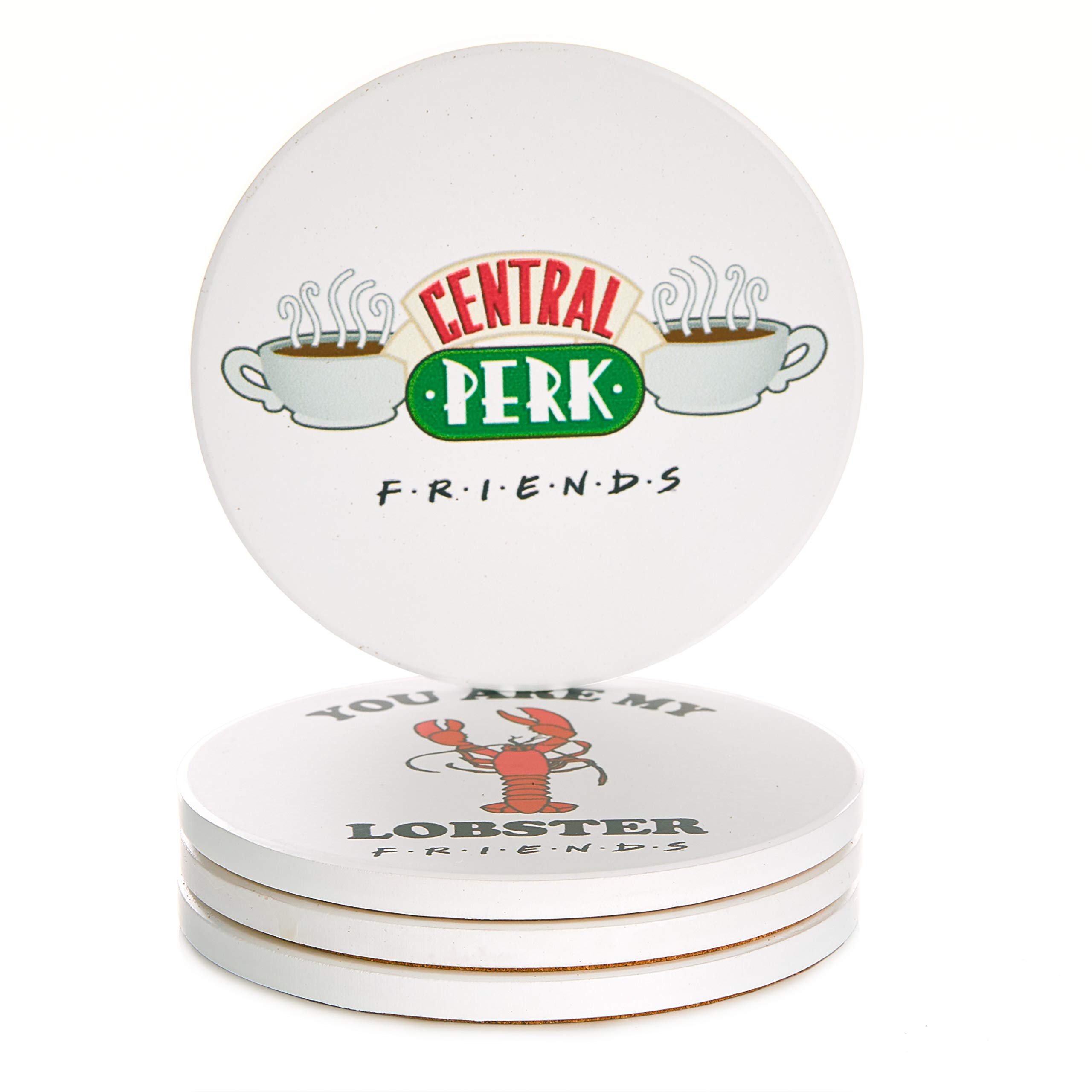 Amazon.com | Friends TV Show Merch Ceramic Drink Coasters Set of 4 with ...