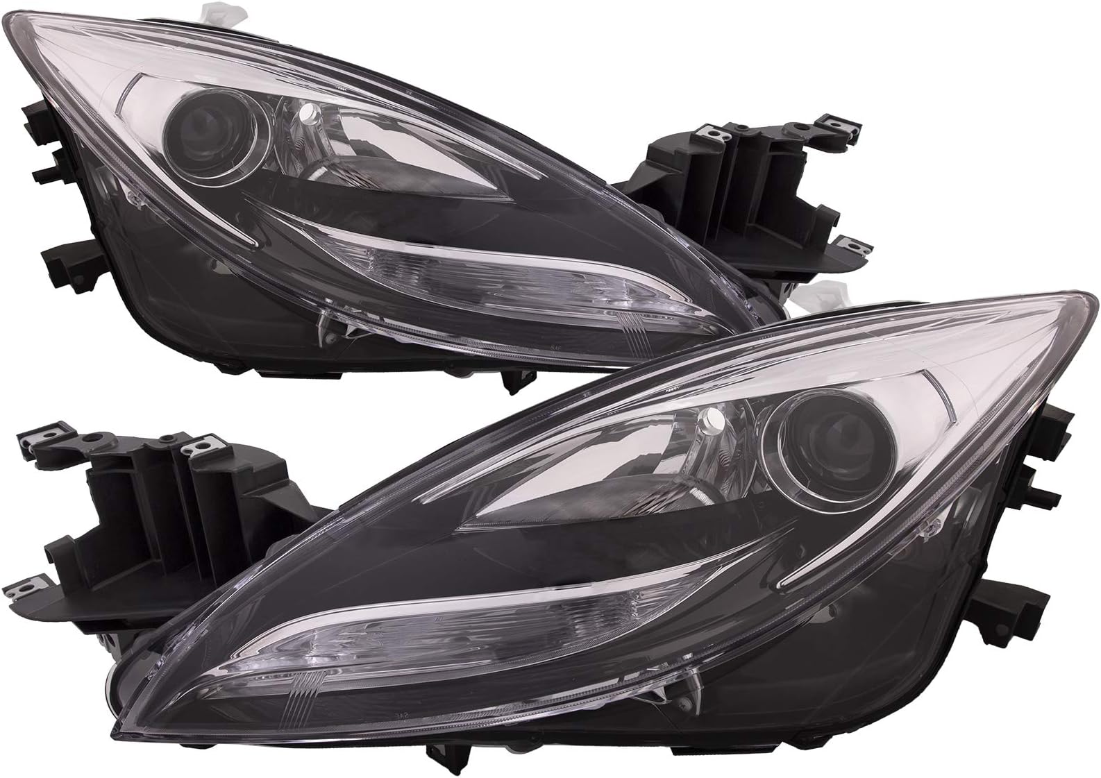 Amazon.com: HEADLIGHTSDEPOT Headlights Set Halogen Left Driver ...