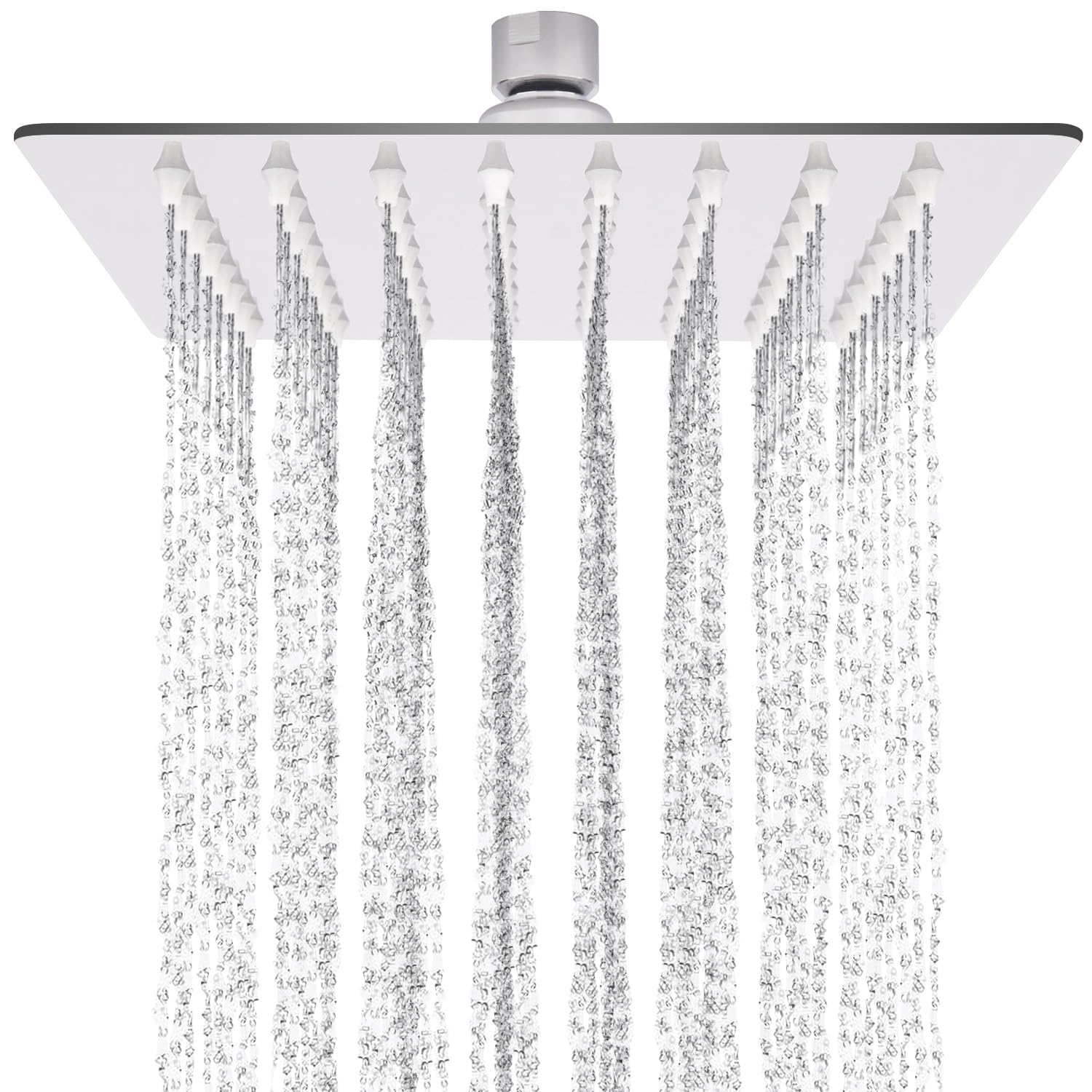 LIVOREST Square Rainfall Shower Head – 6 inch Large, Overhead Fixed ...