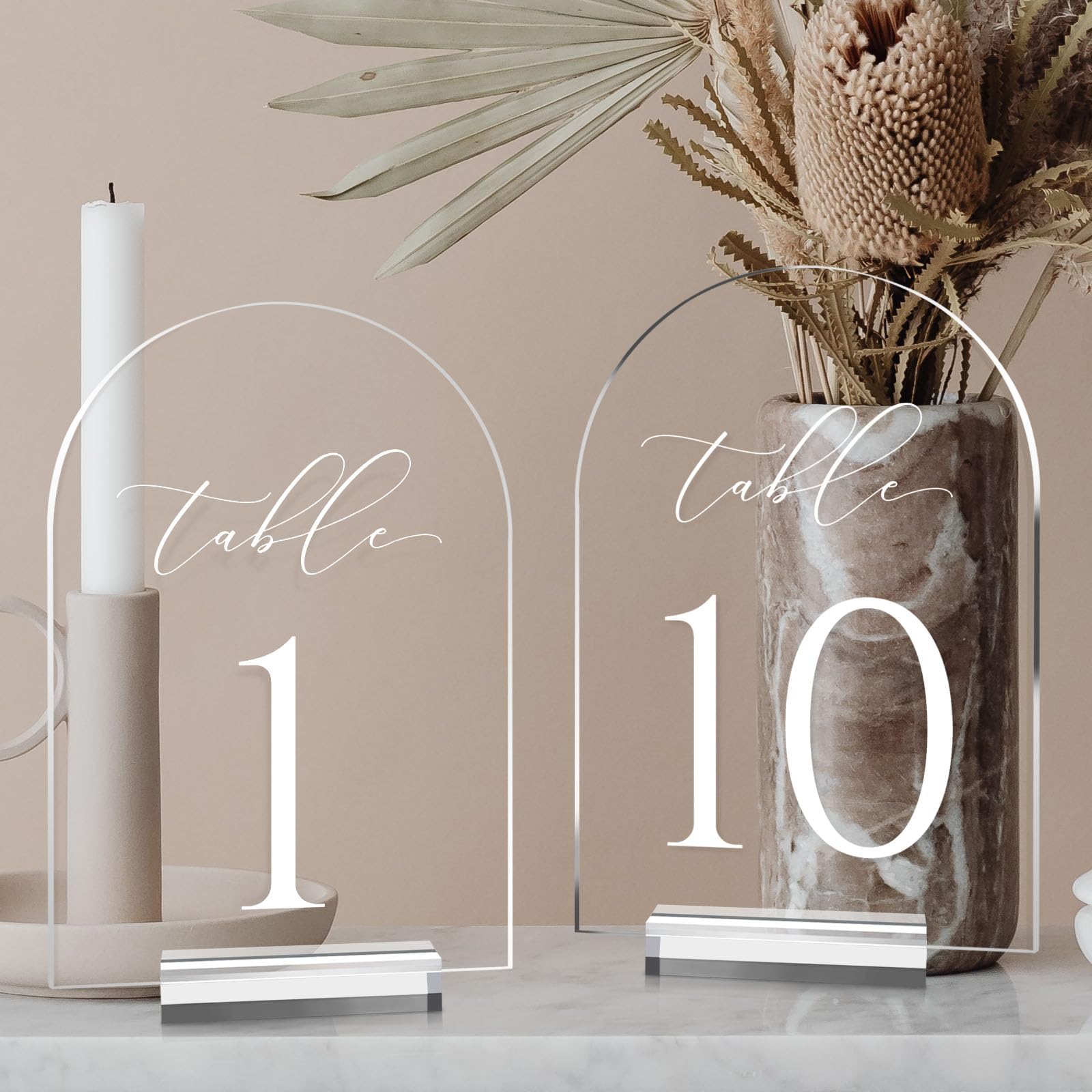 Amazon.com: Table Numbers for Events/Weddings - 1-20 Numbered Acrylic ...