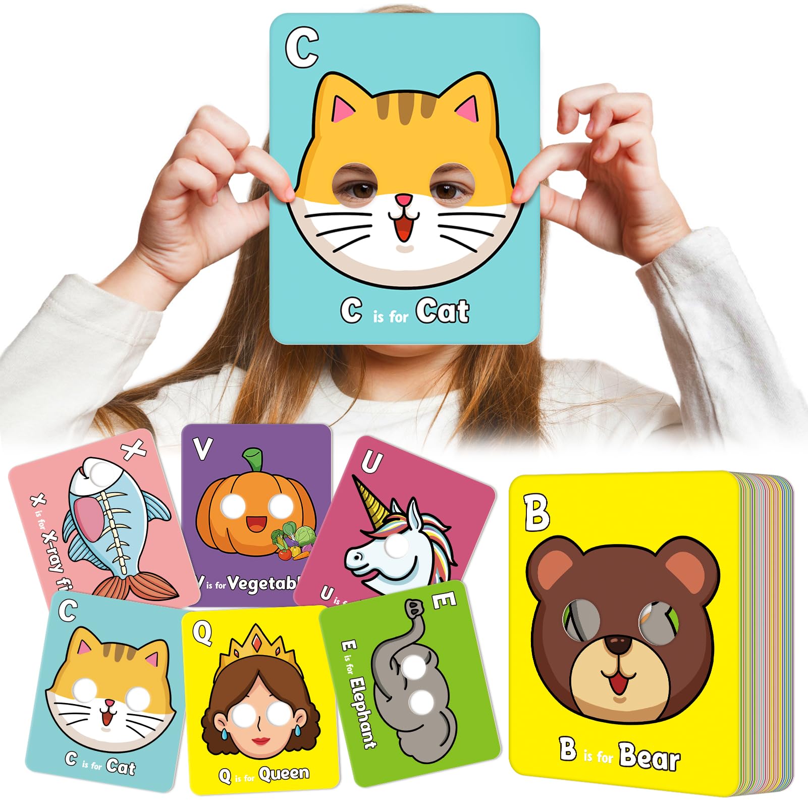 Amazon.com: Broytain Alphabet Flash Cards,Giant ABC Animal Flash Cards ...