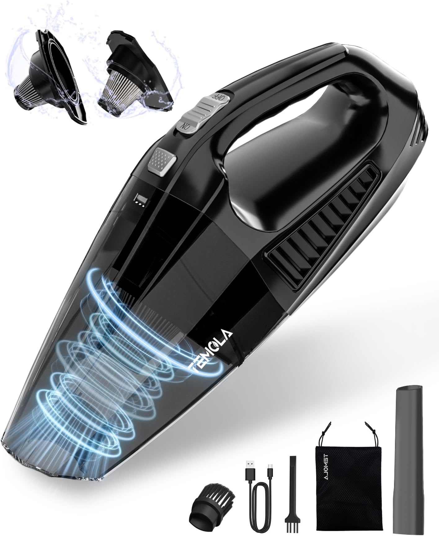 Amazon.com - Eflowing Car Vacuum Cleaner High Power 16KPA Strong ...