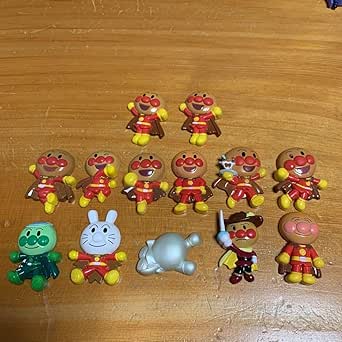 Amazon.co.jp: Anpanman Sticky Anpanman Set of 13 Kappa, Gin Iroman ...