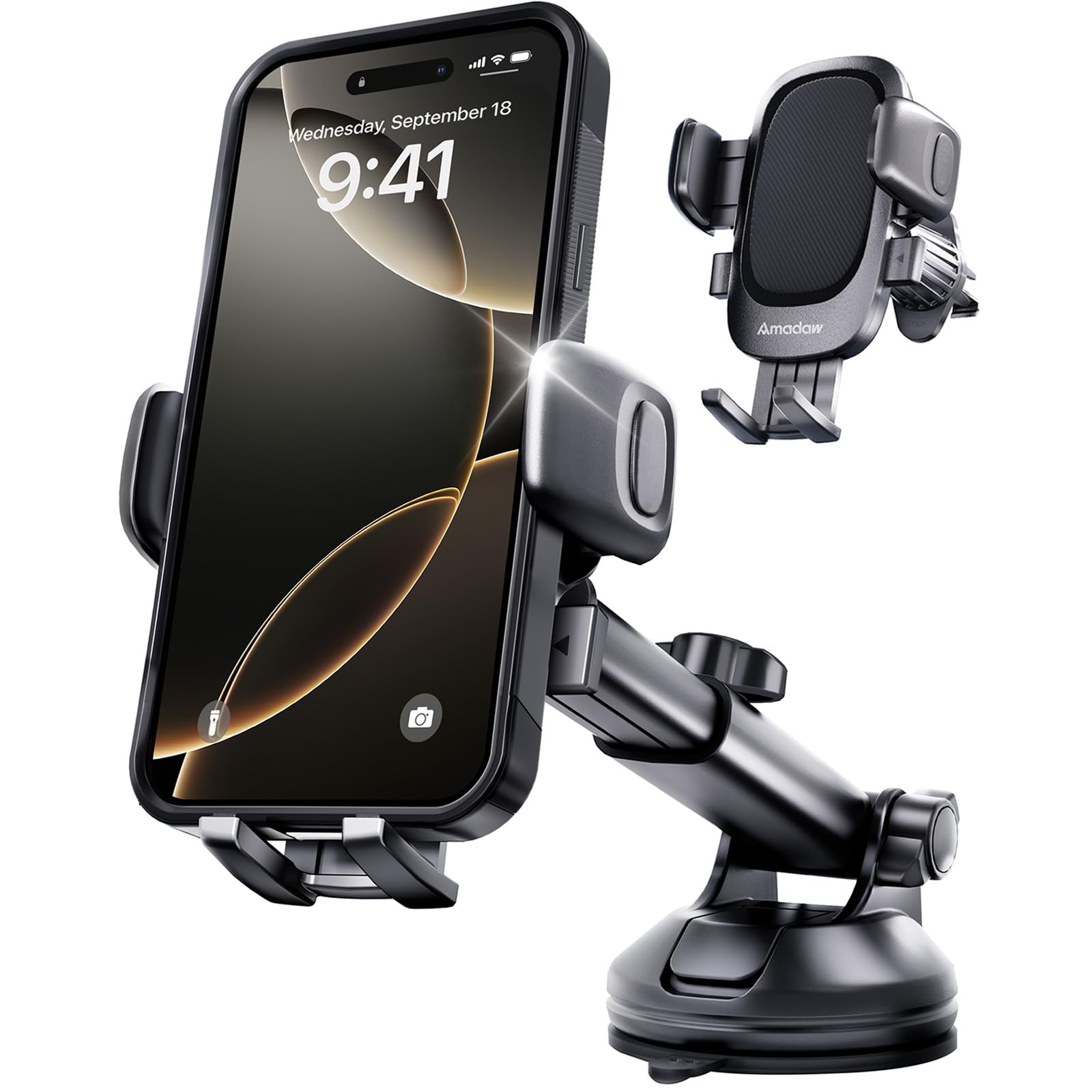 Amazon.com: AMADAW Truck Phone Holder Mount Heavy Duty Super Suction ...