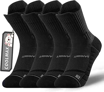 Amazon.com: Rahhint Coolmax Kids Boys Girls Athletic Socks 4 Pair ...