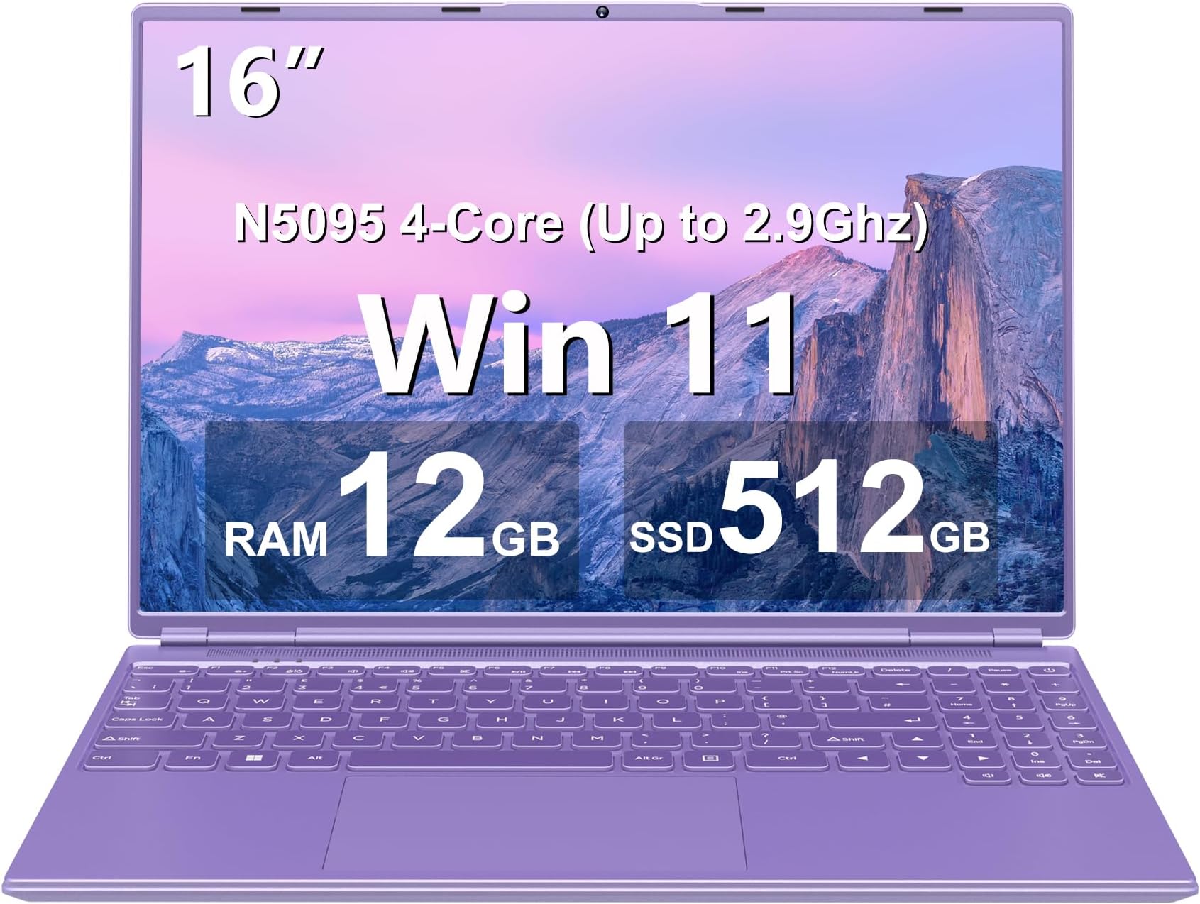 Amazon.com: Ruzava 16" Laptop 12+512GB Celeron N5095 (Up to 2.9Ghz) 4 ...