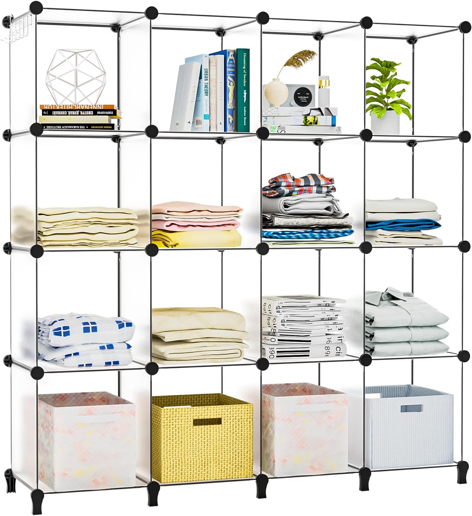 Amazon.com: Lavish Home Piece 16 Cube Interlocking, Customizable ...