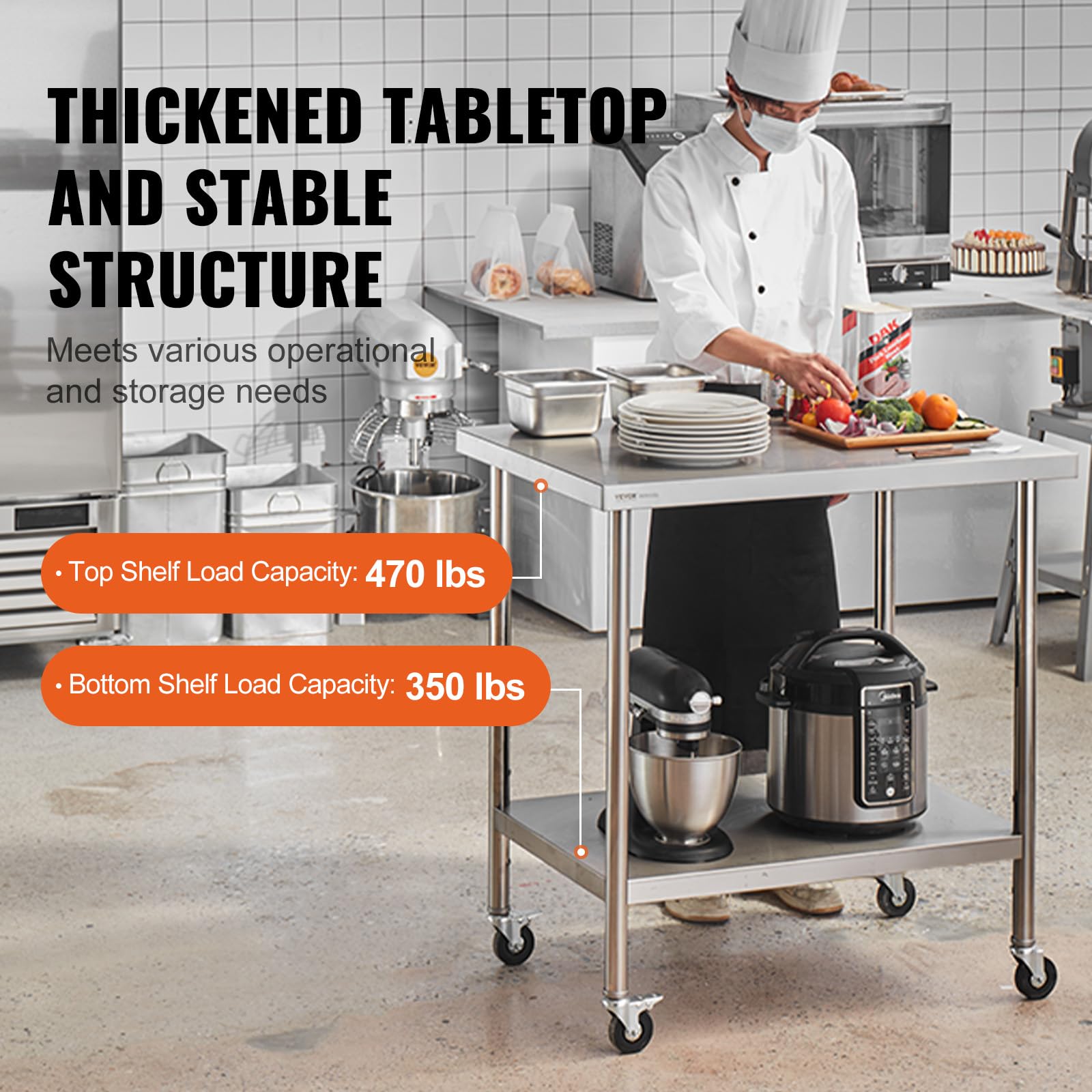 Chef Prep Station On Wheels NUUK Deluxe 30IN Outdoor Kitchen Station,