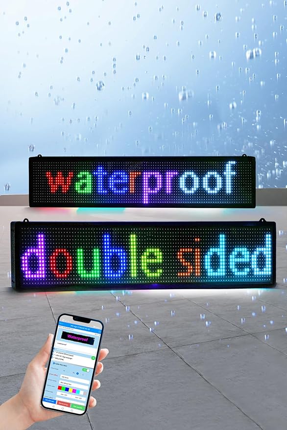 Amazon.com: FTELEDLIGHT P10 LED Sign, Indoor Outdoor Full Color Double ...