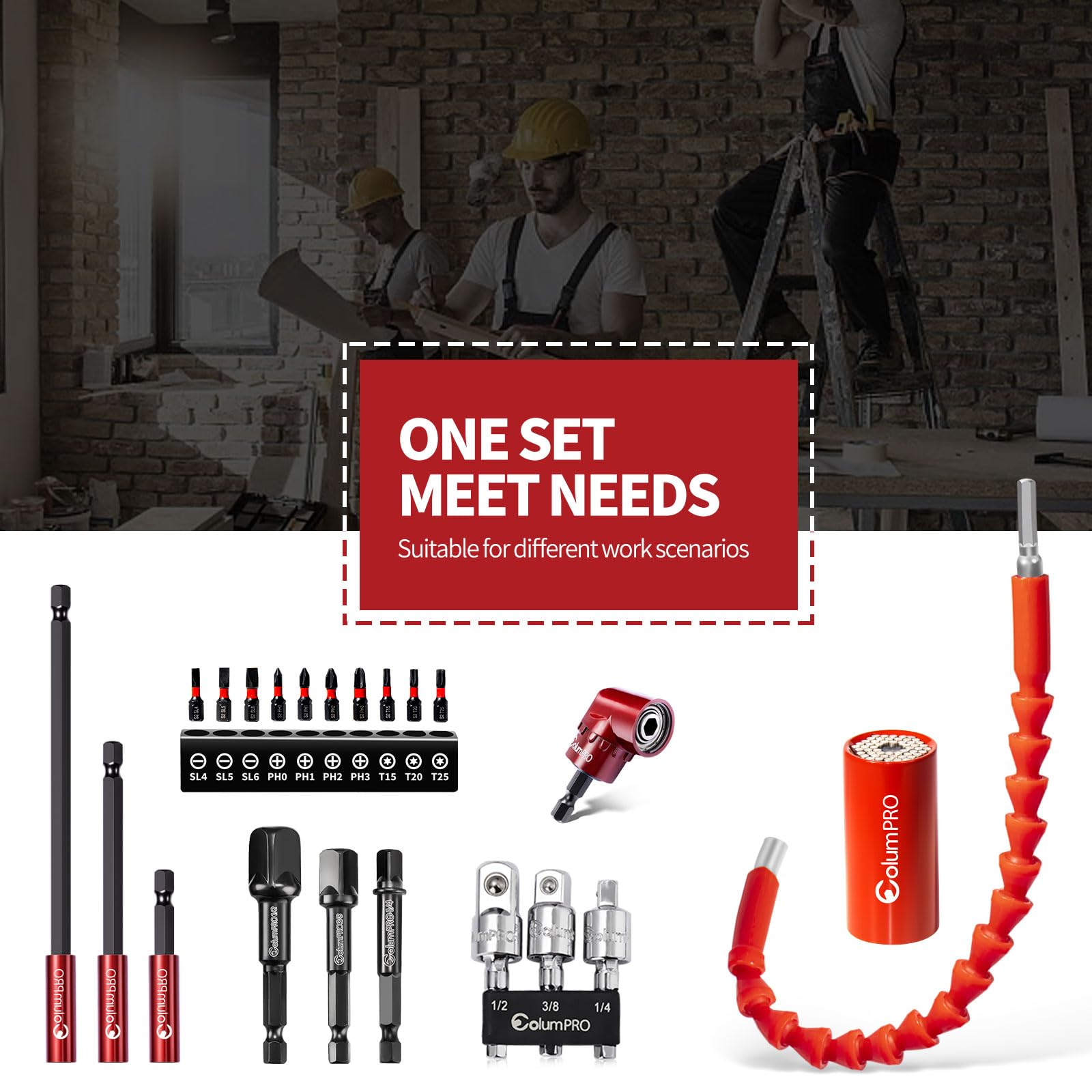 Snapklik.com : ColumPRO 22PCS Superbit Flexible Drill Bits Extension ...