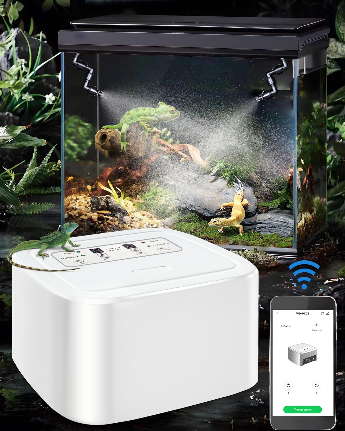Amazon.com : Ycxydr WiFi Automatic Reptile Mister System APP Control ...