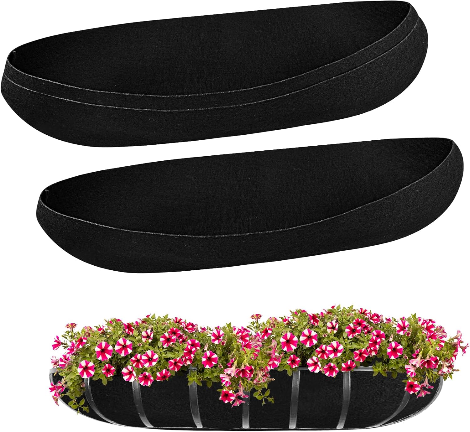 Amazon.com: 3PCS 36 Inch Planter Basket Liners Fabric Window Box Liners ...