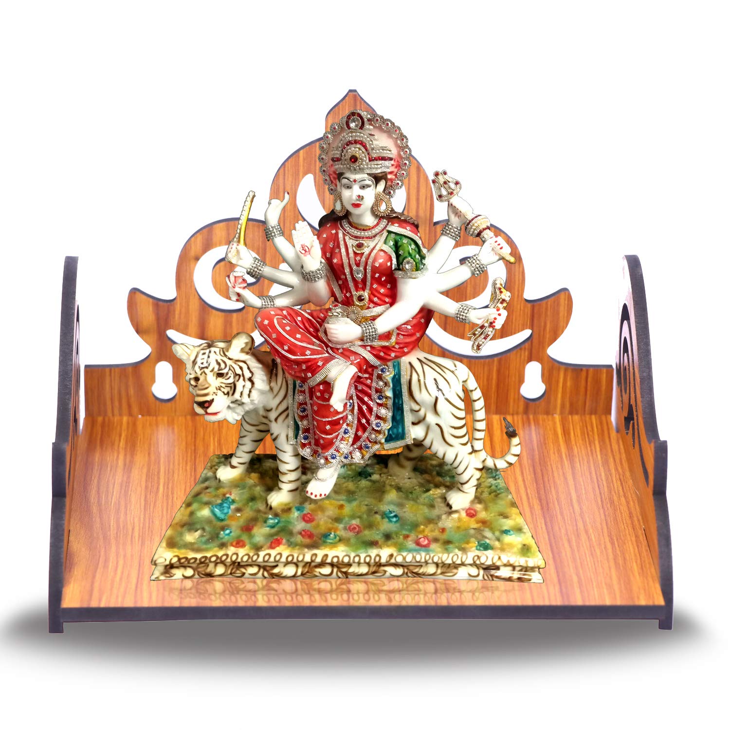 Buy Wooden Wall Temple for Home,Wooden Home Temple/Wall Shelf/Pooja ...
