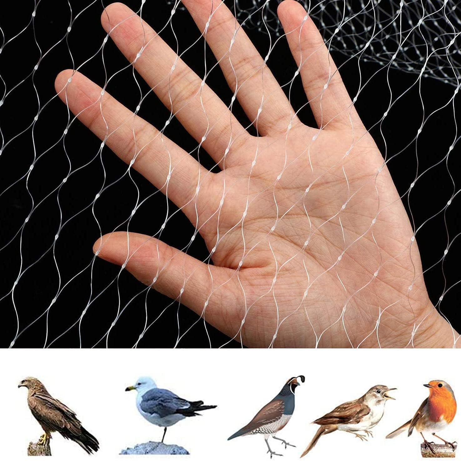 33 x 16 Ft Anti Bird Net for Garden, Reusable Nylon Garden Anti Bird ...