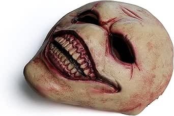 Amazon.com: Wellinology Noseless smiling demon halloween mask,Creepy ...