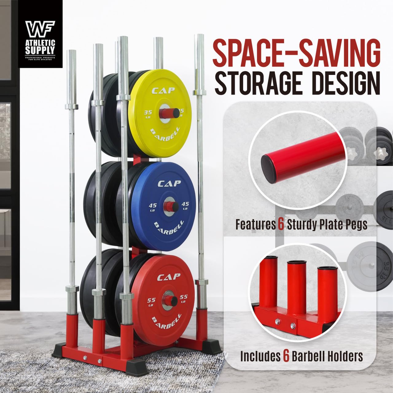 Snapklik.com : Olympic Weight Plate Rack For Bumper Plate Storage, w ...