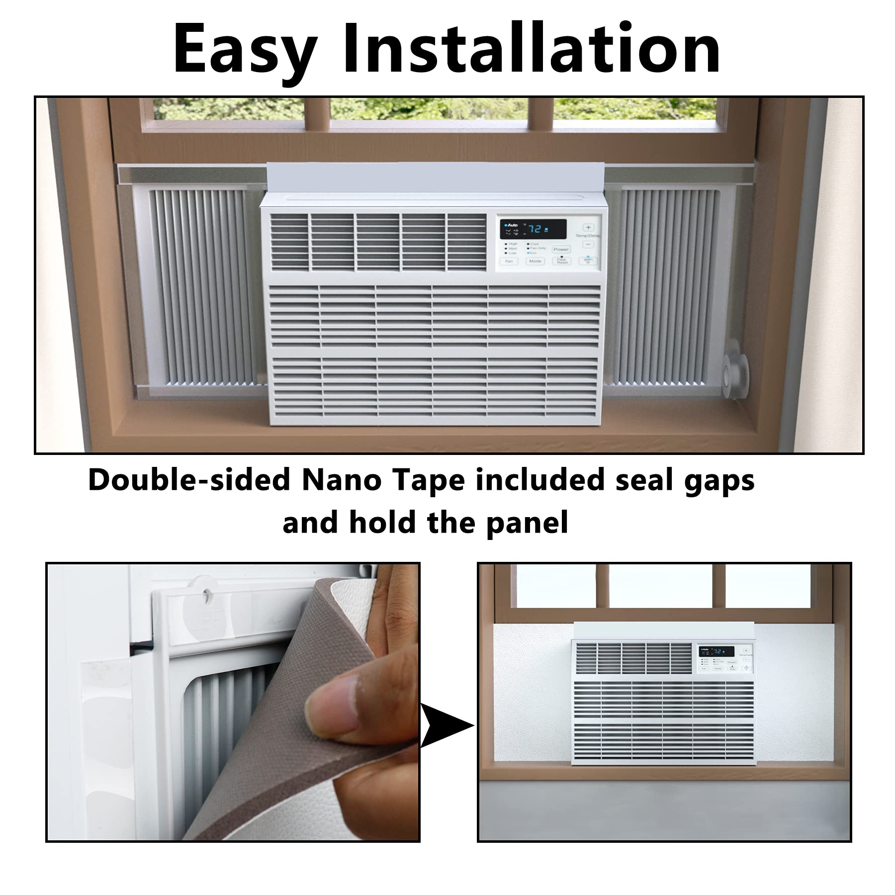Air Conditioner Insulation Panel Foam Seal Window AC Side Insulation ...