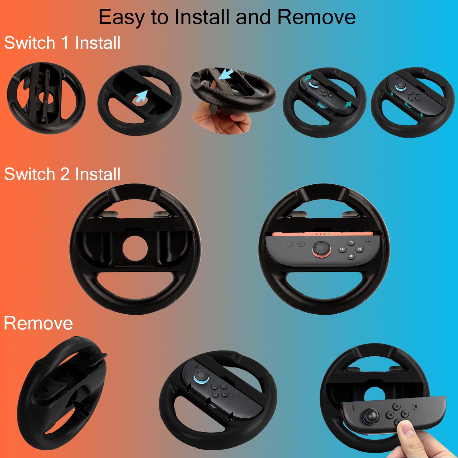 Snapklik.com : Racing Wheel For Nintendo Switch 2 Joy-Con, Accessories ...