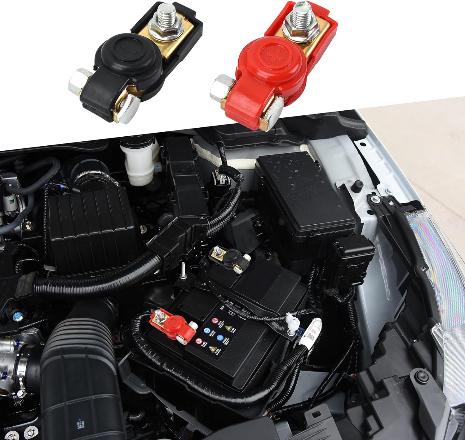 2PCS Battery Terminal, Battery Connectors Terminal, Negative & Positive ...