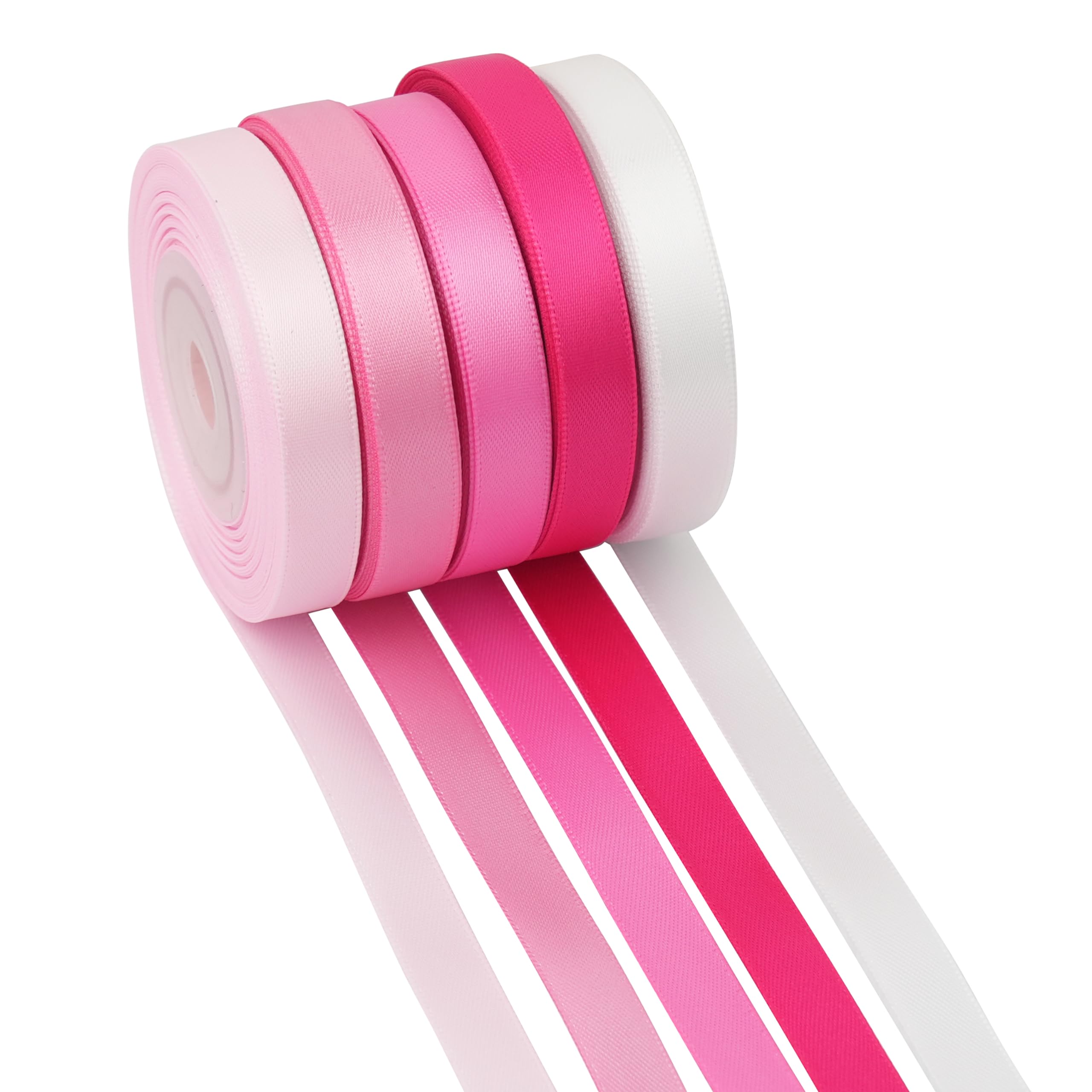 Amazon.com: MAYREEL 3/8 Inch Pink Satin Ribbon Baby Pink Ribbon for ...