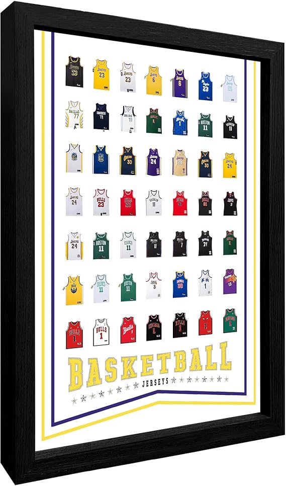 Amazon.com: Framed Basketball Jerseys Poster, Inspirational Basketball ...