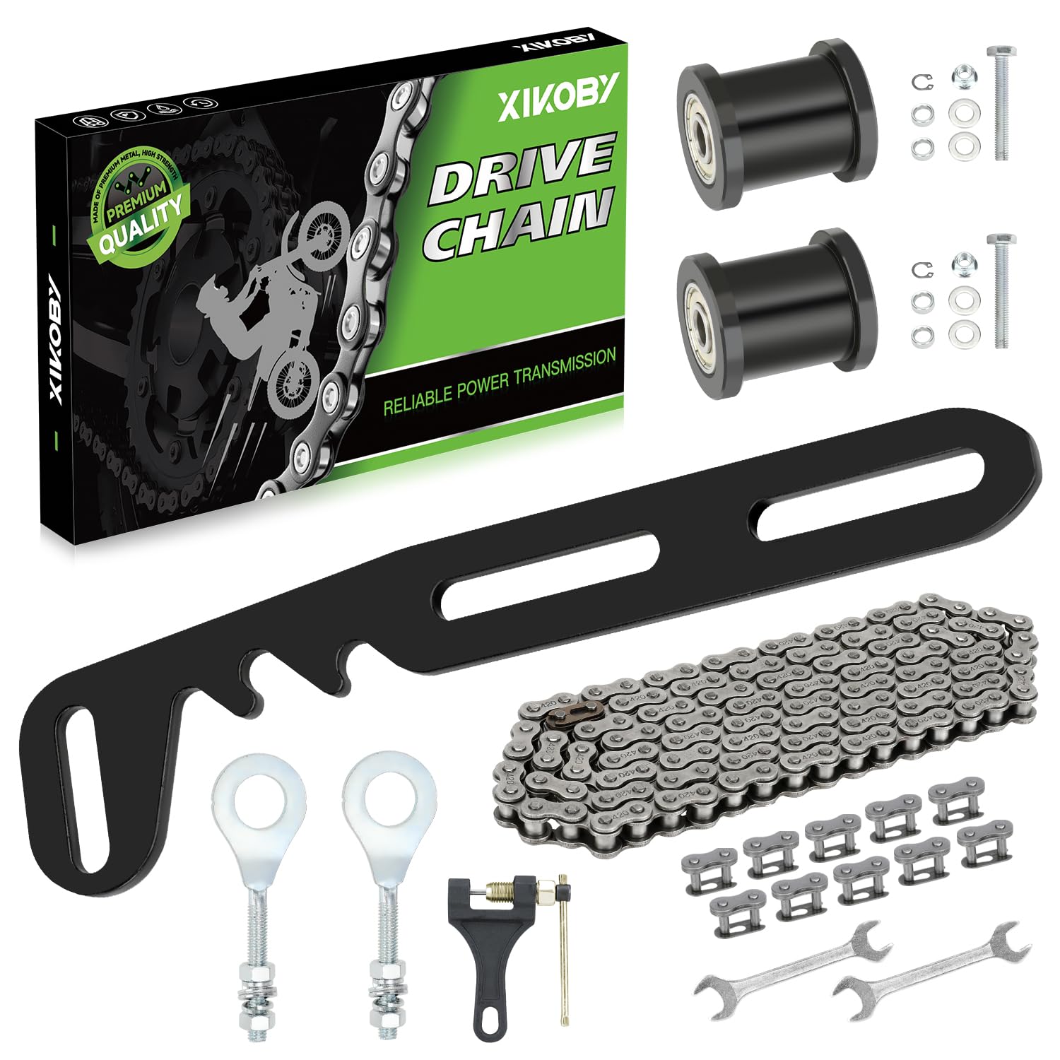 Amazon.com: XIKOBY Mini Bike Chain Tensioner Adjuster Bracket & 420 ...