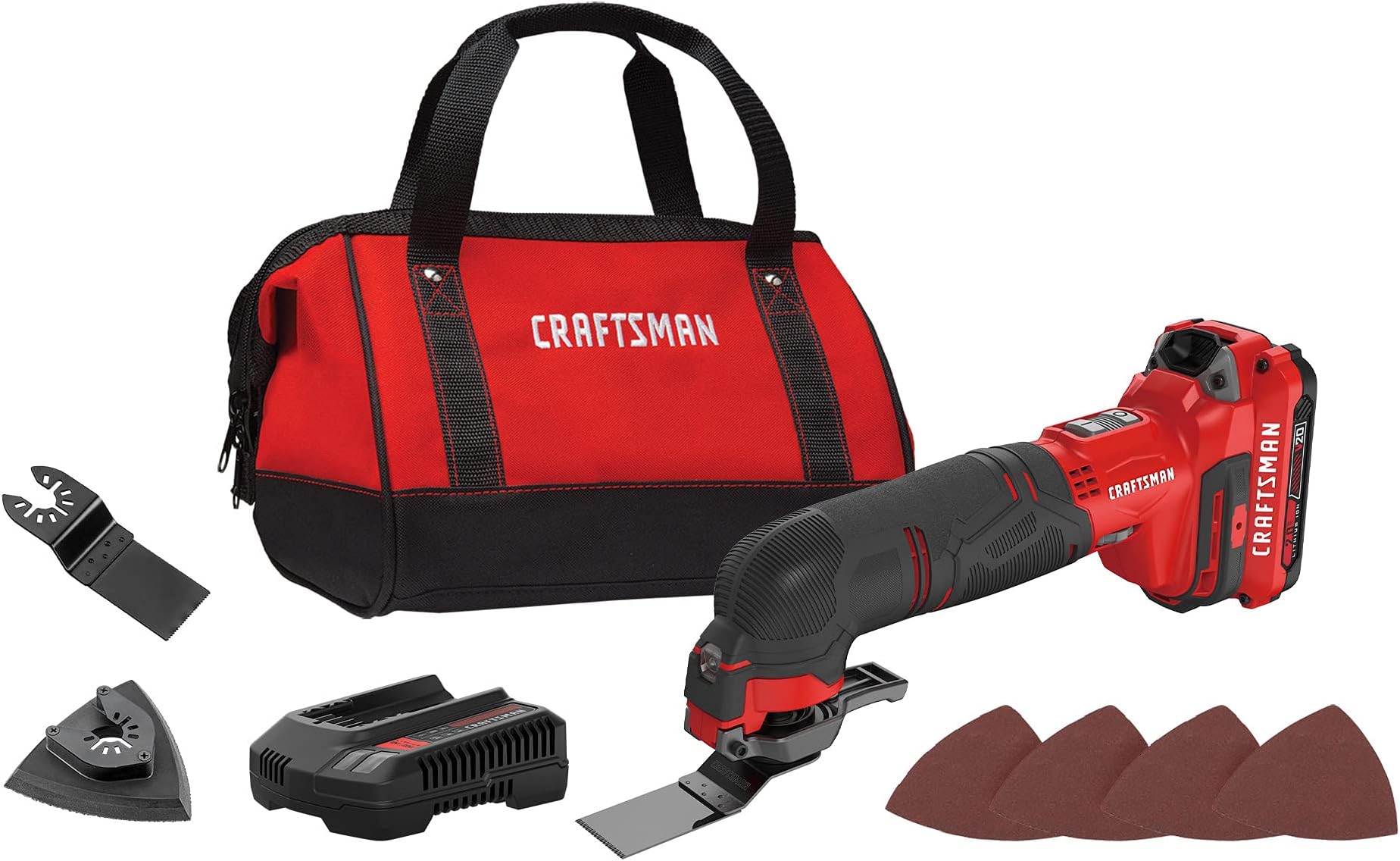 CRAFTSMAN V20 Cordless Oscillating Tool Kit Multi-Tool with Blades ...