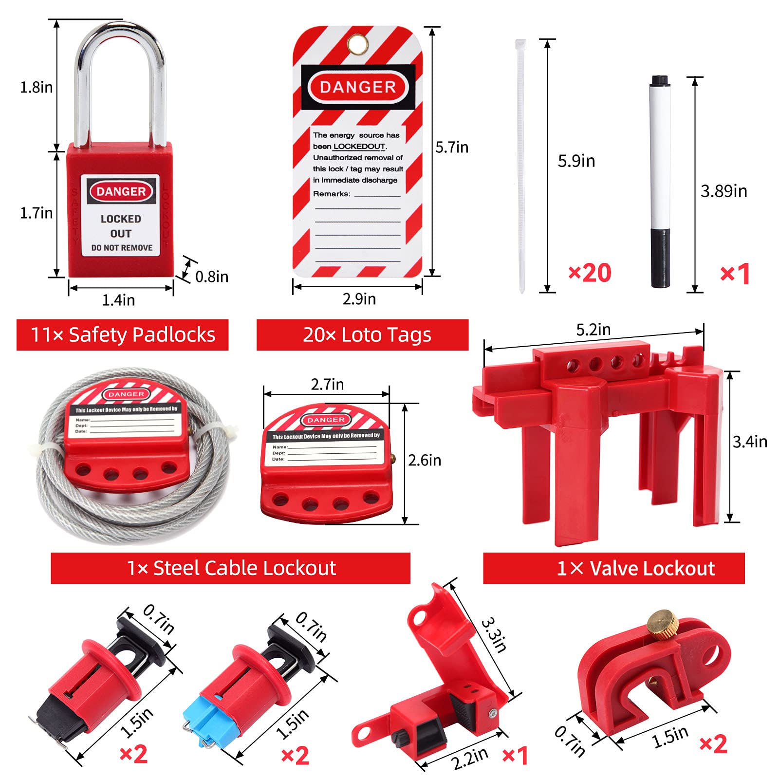 Snapklik.com : Lockout Tagout Station Breaker Loto Kit Loto Hasps,Loto ...