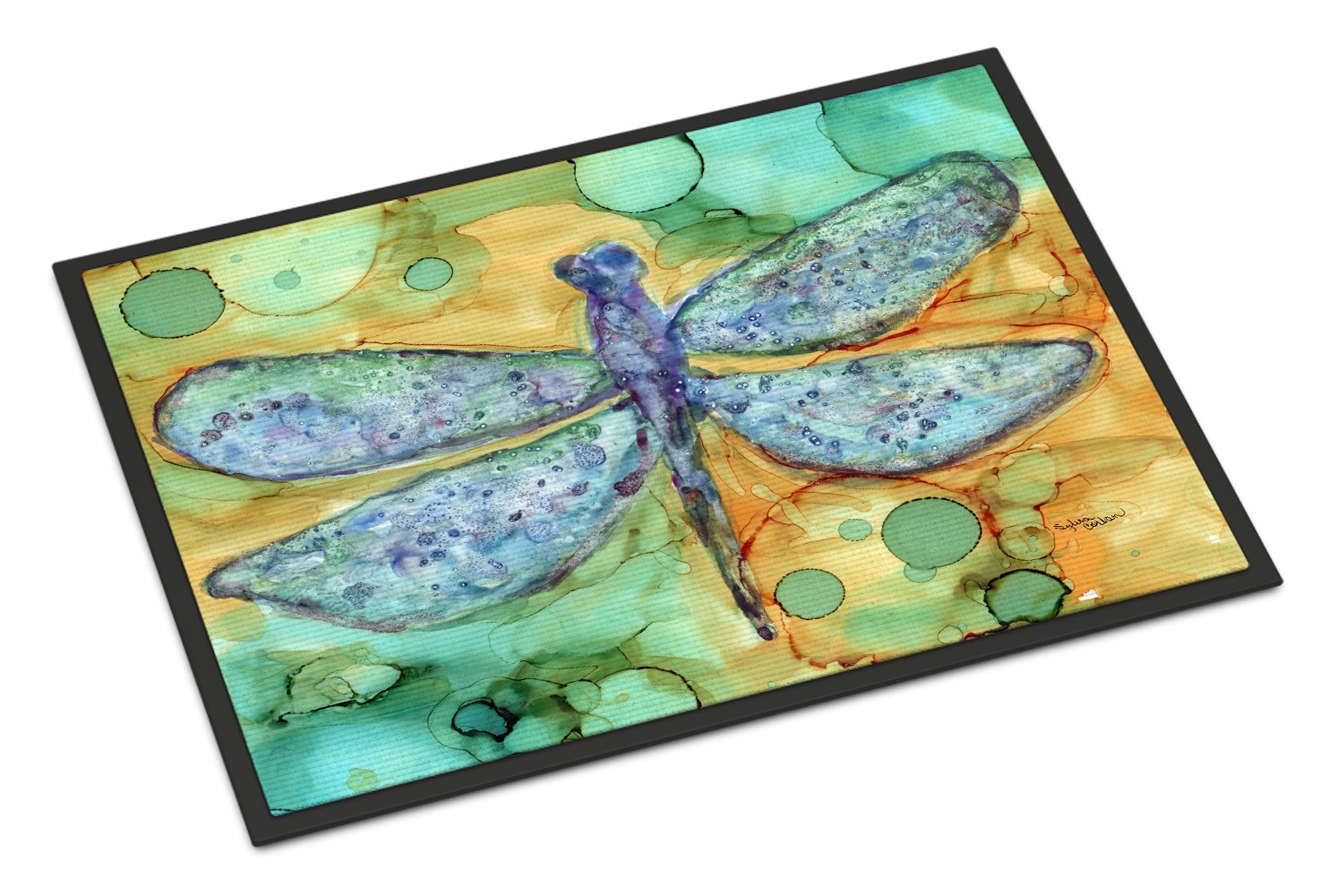 Caroline's Treasures 8967MAT Abstract Dragonfly Doormat 18x27 Front ...