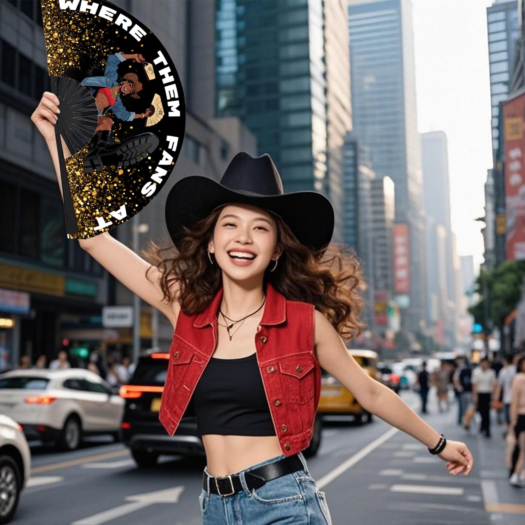 Snapklik.com : Clack Fans For Line Dancing, Boots On The Ground Hand ...