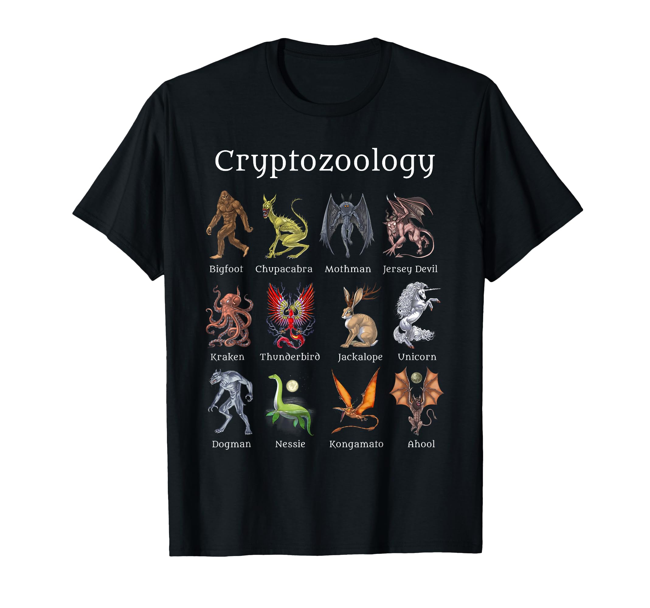 Amazon.com: Cryptozoology Cryptid Creatures Fantasy Mythical Monsters T ...