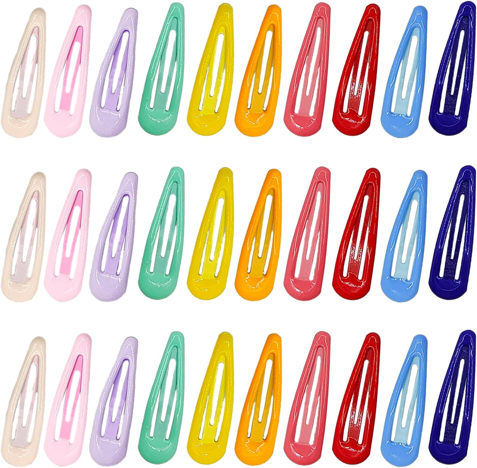 Amazon.com : Cptots 16 PCS Snap Hair Clips Metal Hair Barrettes for ...