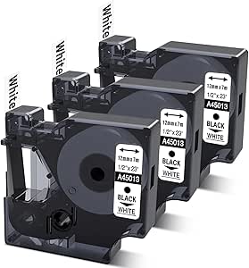 Replace for Dymo D1 Label Tape 45013 Label Maker Refills d1 a45013 ...