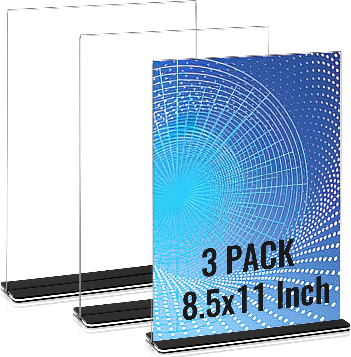 Amazon.com: Acrylic Sign Holder 8.5 X 11， 3 Pack Clear Display Stand ...