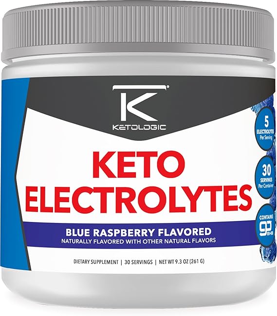 Amazon.com: Ketologic Keto Electrolyte Powder (Blue Raspberry) 30 ...
