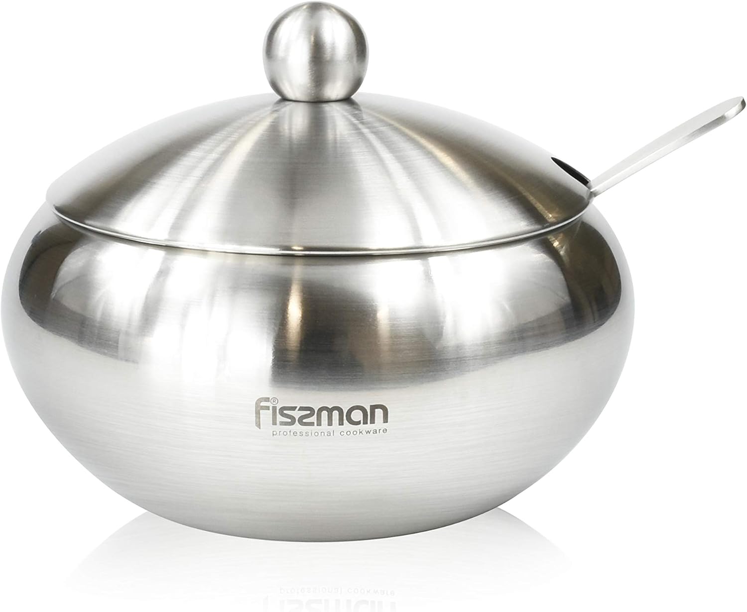 Amazon.com | FISSMAN Sugar Bowl Large, Stainless Steel Drum Shape Sugar ...