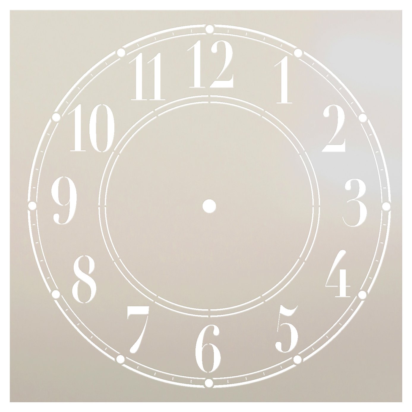 Amazon.com : Schoolhouse Clock Stencil by StudioR12 | DIY Farmhouse ...