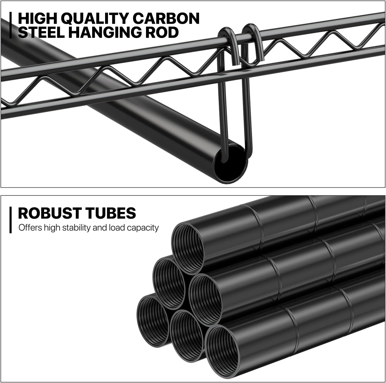 MoNiBloom Portable Closet Wardrobe Heavy Duty Clothes Rack, 77 Inch ...