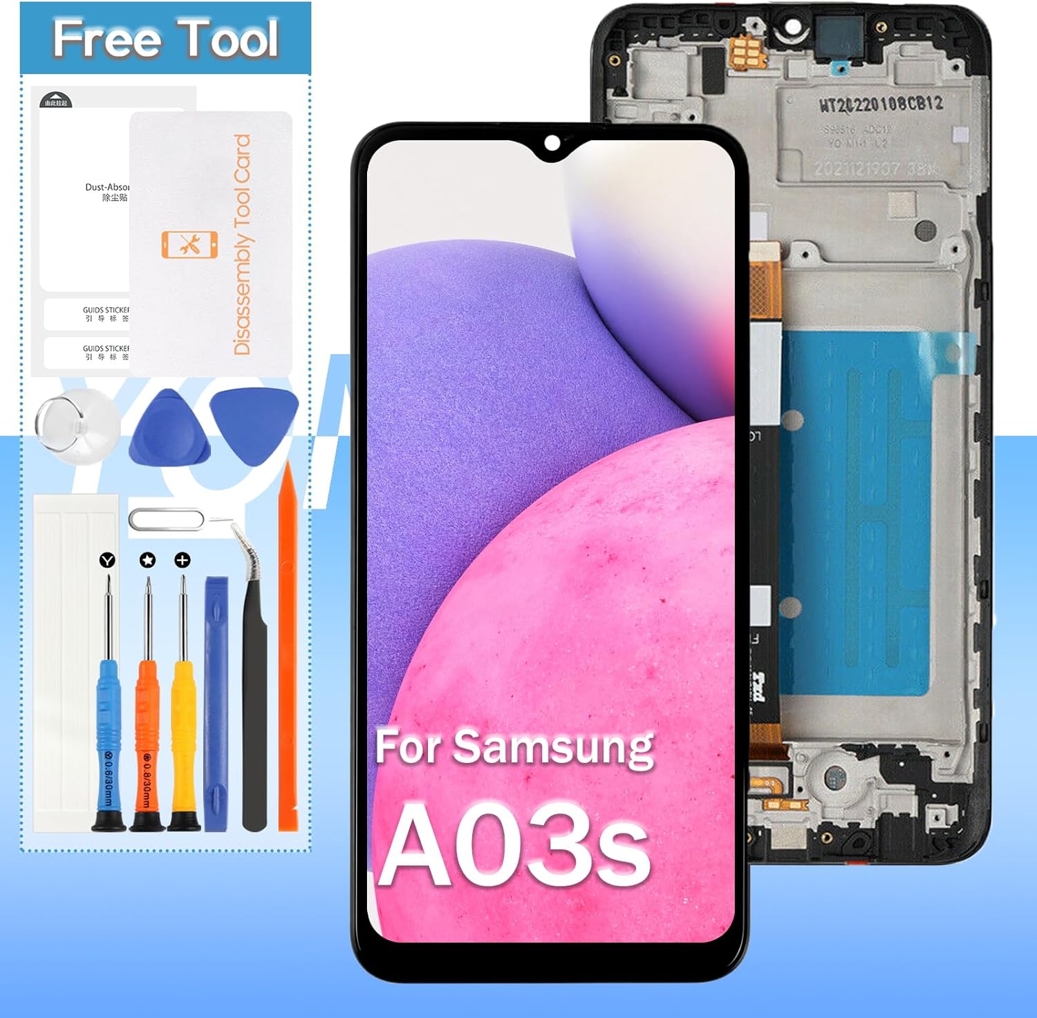 Amazon.com: LCD Display for Samsung Galaxy A03s SM-A037U SM-A037T SM ...