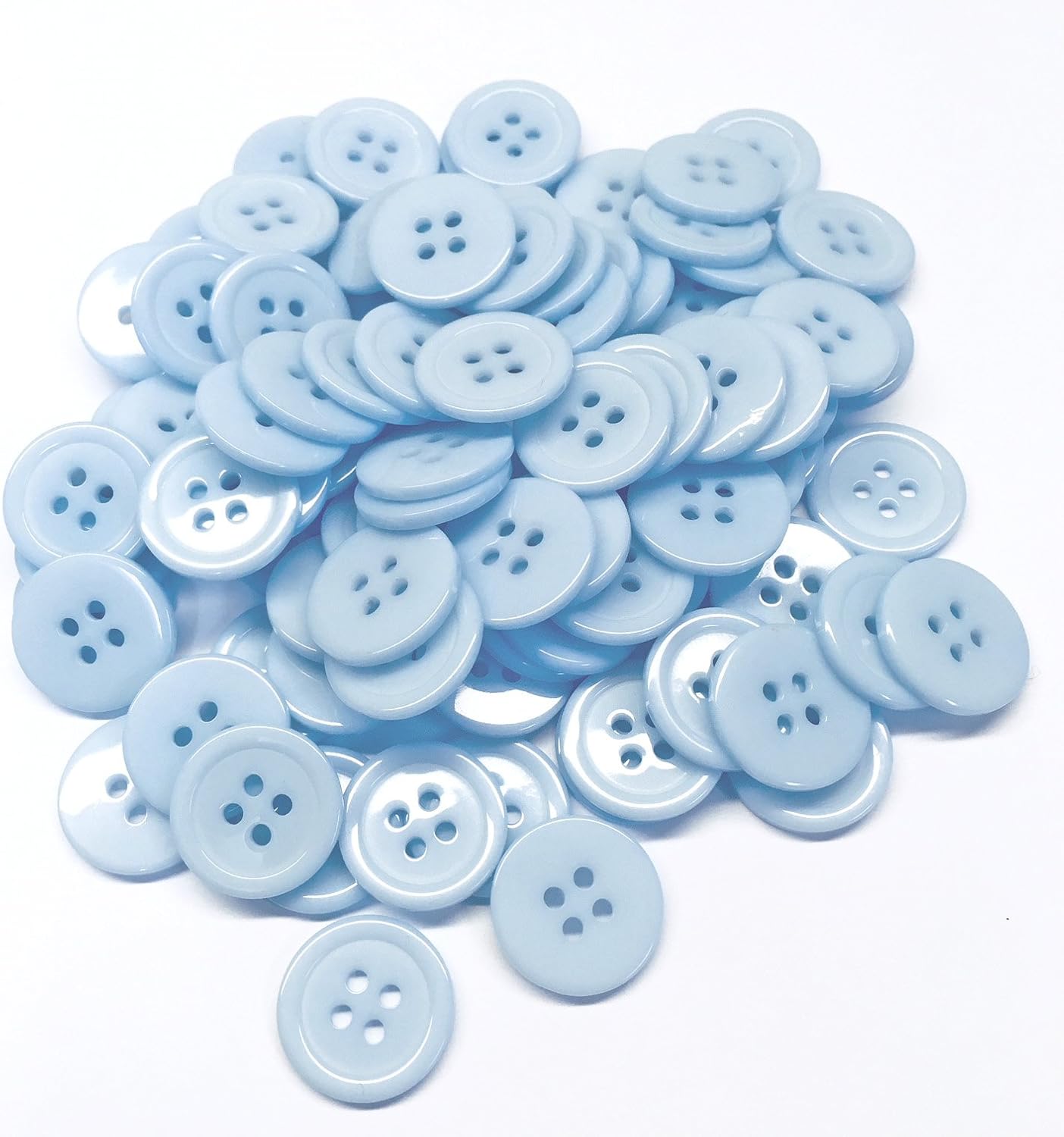 Amazon.com: Light Blue Buttons, 27 Line, 43/64" (17mm) Light Blue ...