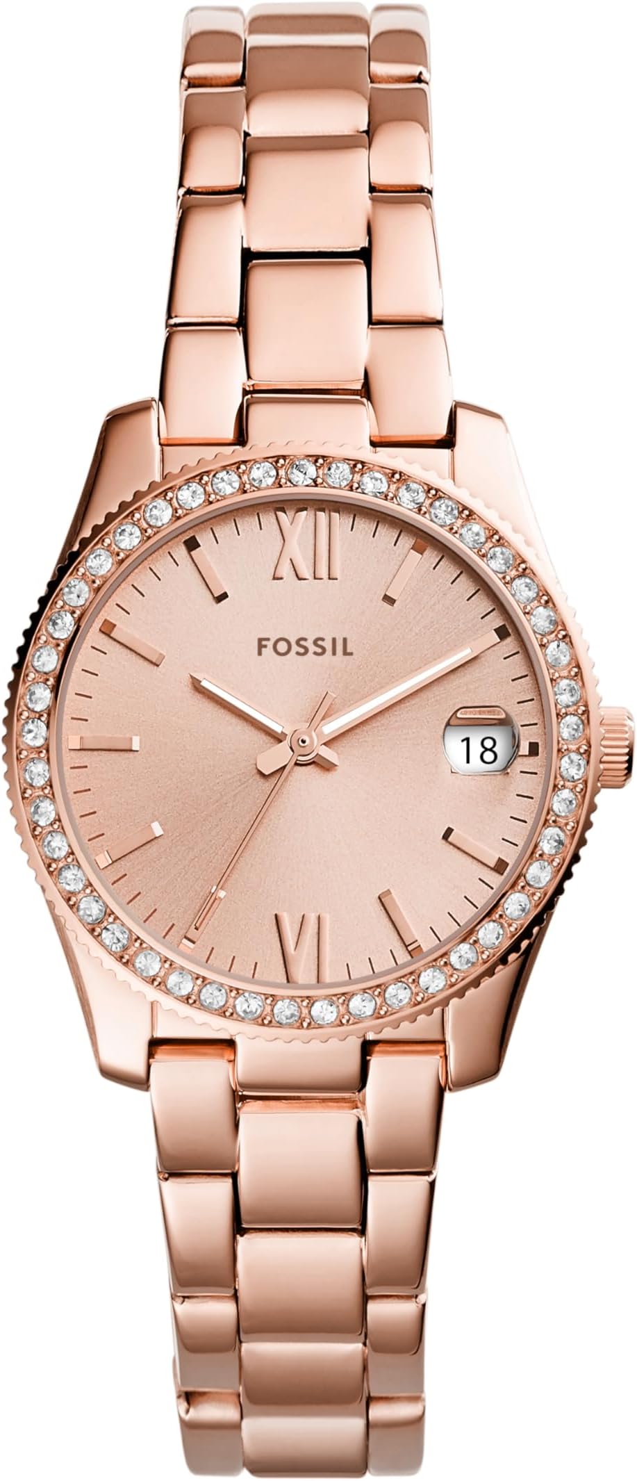 Buy Fossil Analog Unisex Watch (Pink Dial Gold Colored Strap) at Amazon.in