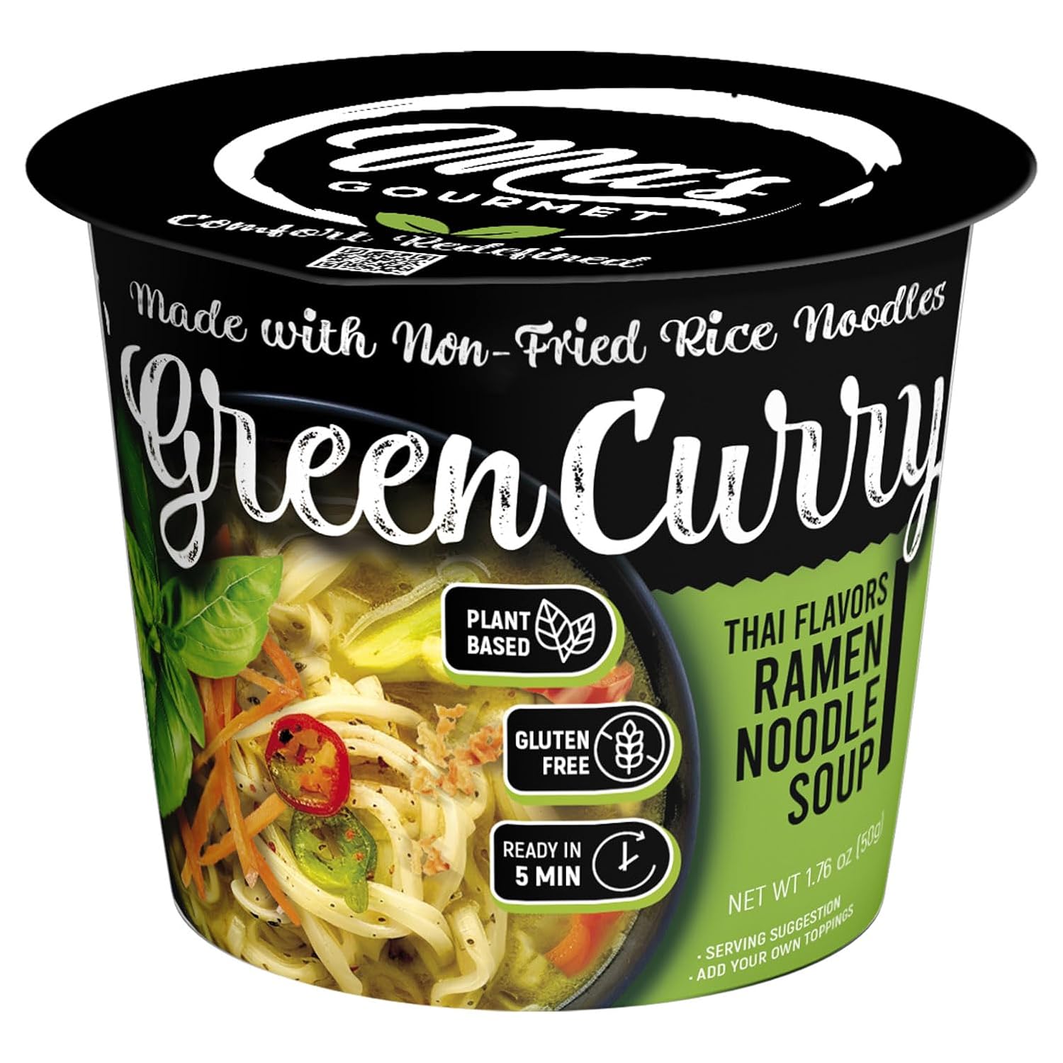 Amazon.com : Ma’s Gourmet Instant Rice Ramen Style Noodle Cup | Thai ...