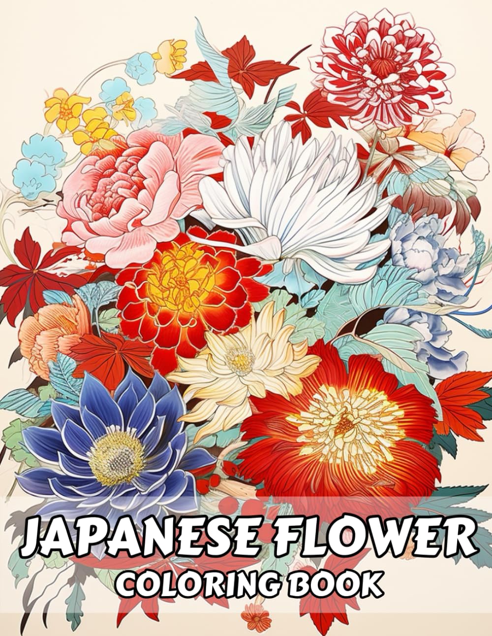 Amazon.com: Japanese Flower Coloring Book for Adults: Floral Designs ...