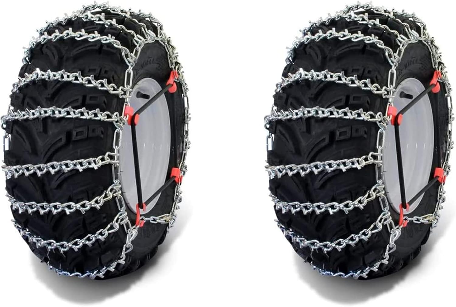 Amazon.com: OakTen Set of 2 25x10x12 Tire Chains with Tensioners for ...