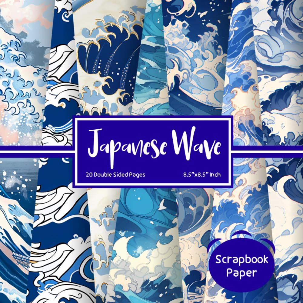 Japanese Wave Scrapbook Paper: Double Sided Craft Paper for Gift ...