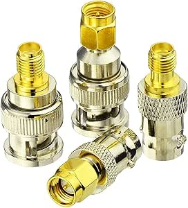 Amazon.co.jp: BINGFU BNC⇔SMA 変換アダプター キット BNCオス メス⇔SMAオス メス 低損失 変換・接続・延長用 金メッキ 4個セット 4種×1個 : 産業 ...