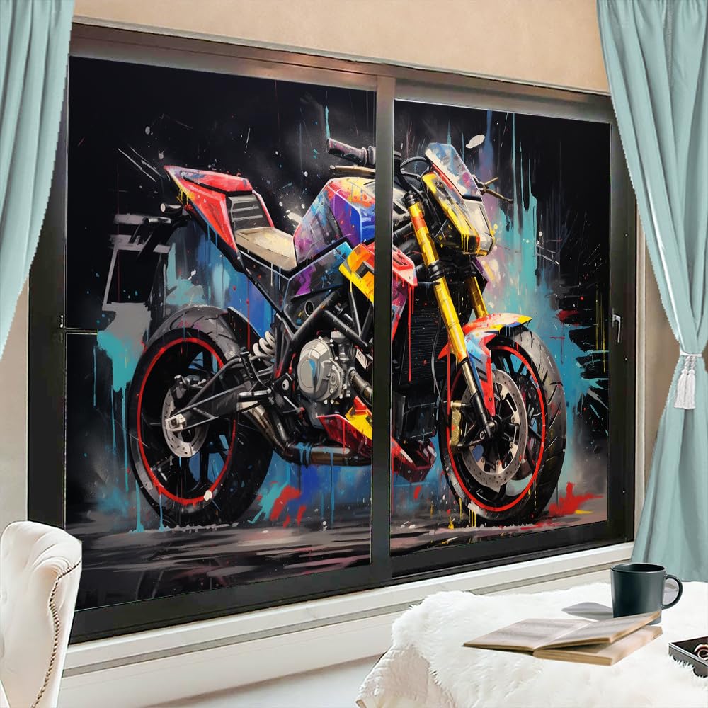 Motorcycle Stick Window