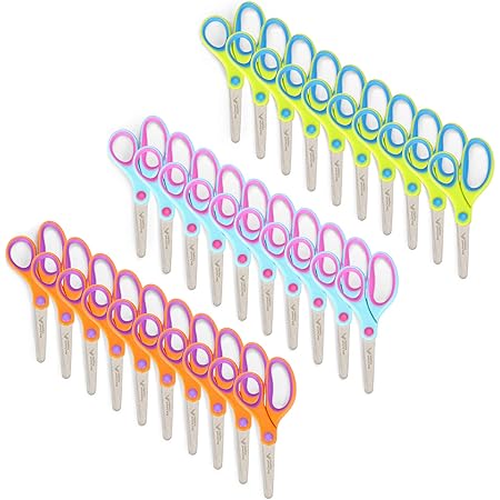 Amazon.com: Blue Summit Supplies Kids Scissors, Student Scissors with ...