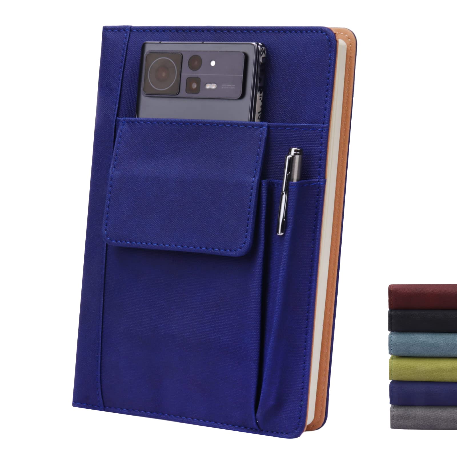 Amazon.com : Refillable Lined Leather Journal Notebook, A5 Size ...