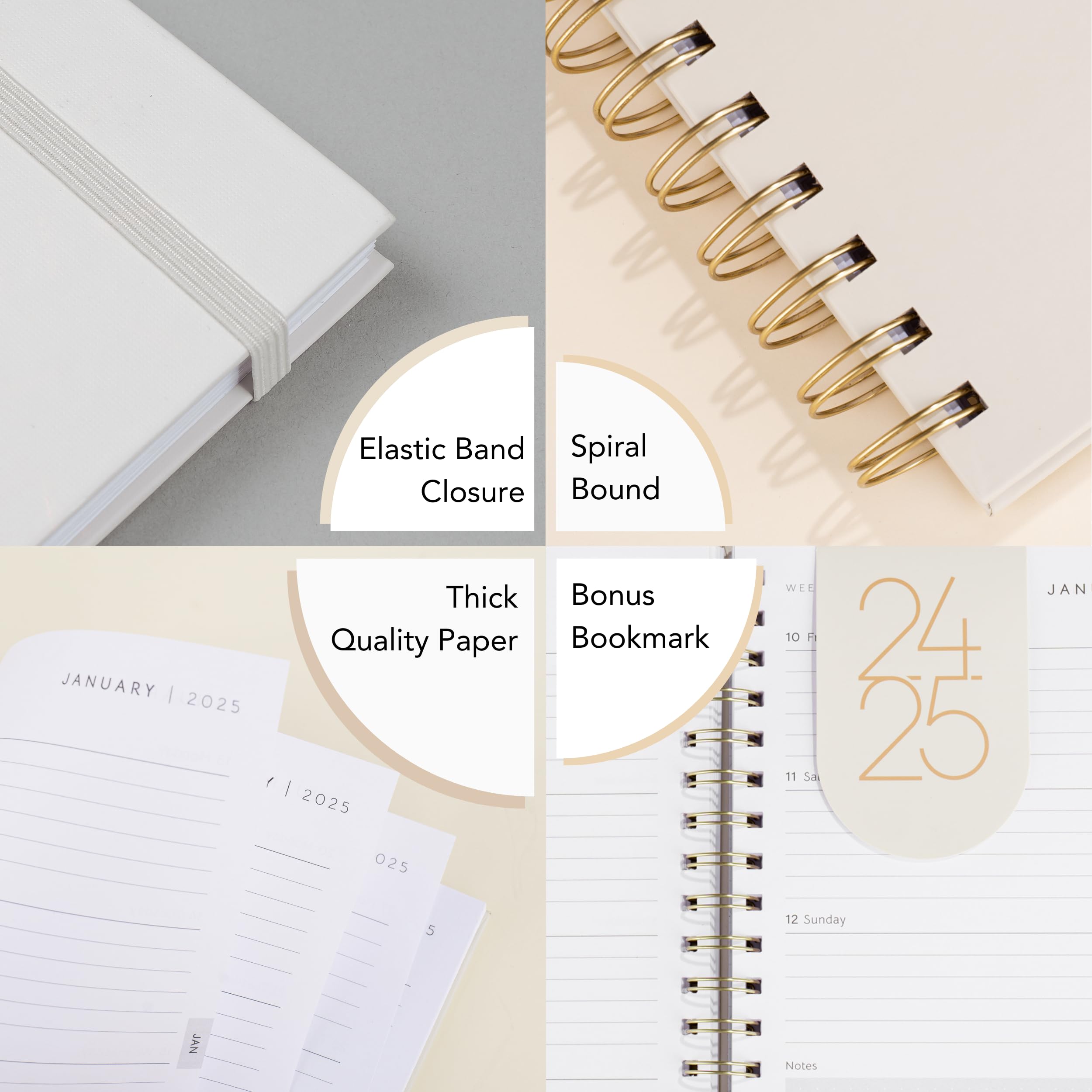 Snapklik.com : 2024 Planner (Beige) July 2024 - June 2025 Comprehensive ...